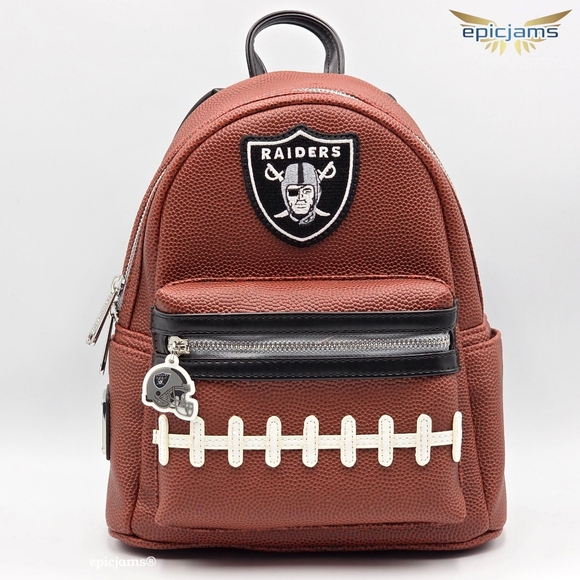 Loungefly | Bags | Loungefly Nfl Las Vegas Raiders Logo Football Mini ...